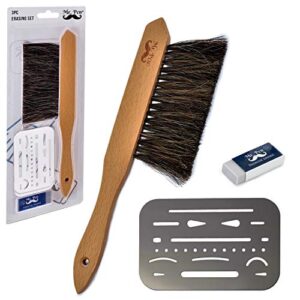 mr. pen dusting brush, drafting brush, eraser shield and eraser