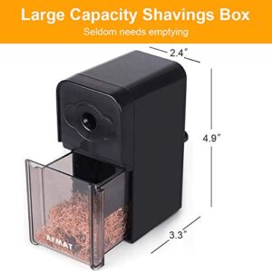 AFMAT Long Point Pencil Sharpener, Art Pencil Sharpeners, Charcoal Pencil Sharpener for Artists, Drawing Pencil Sharpener Manual for Art Pencils/Drawing/Sketching Pencils(φ6-8.2mm), Adjustable Points