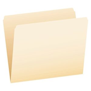 pendaflex 752 file folders, straight cut, top tab, letter, manila (box of 100)