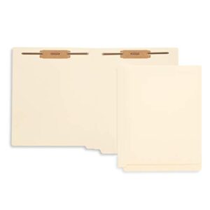 50 End Tab Fastener File Folders - Reinforced Straight Cut Tab - Designed to Organize Standard Medical Files and Office Documents - Letter Size, Manila, 50 Pack