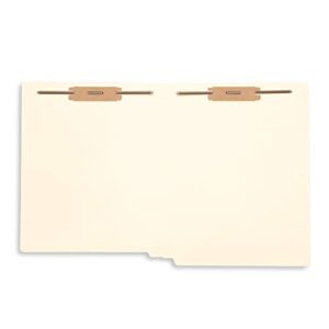 50 End Tab Fastener File Folders - Reinforced Straight Cut Tab - Designed to Organize Standard Medical Files and Office Documents - Letter Size, Manila, 50 Pack