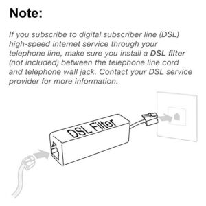 AT&T CL4940 Corded Standard Phone with Answering System and Backlit Display, White