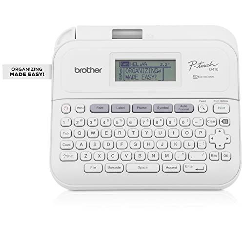 Brother P-Touch PT-D410 Home / Office Advanced Label Maker | Connect via USB to Create and Print on TZe Label Tapes up to ~3/4 inch