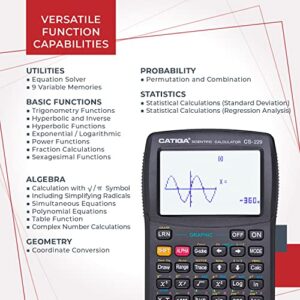 Scientific Calculator with Graphic Functions - Multiple Modes with Intuitive Interface - Perfect for Beginner and Advanced Courses, High School or College