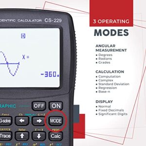 Scientific Calculator with Graphic Functions - Multiple Modes with Intuitive Interface - Perfect for Beginner and Advanced Courses, High School or College