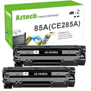 aztech compatible toner cartridge replacement for hp 85a ce285a p1102w toner cartridge used for hp pro p1102w m1212nf mfp p1102 p1109w m1217nfw 1102w printer toner cartridge (black, 2-pack)