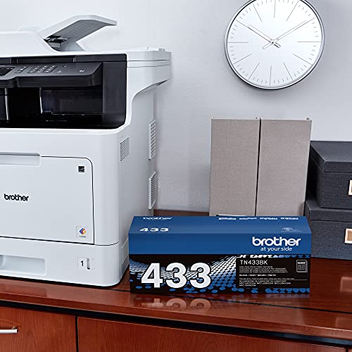 Brother Genuine TN433BK High Yield Toner-Retail Packaging , Black, 1 Size