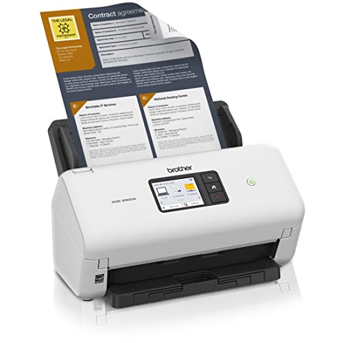 Brother ADS-3300W Wireless, High-Speed Desktop Scanner | 2.8-inch Touchscreen | Scans Up to 40ppm1