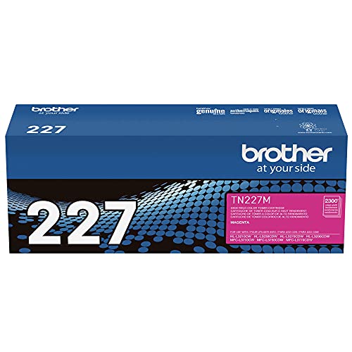 Brother Genuine TN227M, High Yield Toner Cartridge, Replacement Magenta Toner, Page Yield Up to 2,300 Pages, TN227, Amazon Dash Replenishment Cartridge