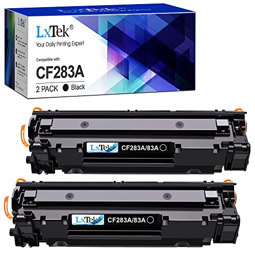 LxTek Compatible Toner Cartridge Replacement for HP 83A CF283A to compatible with Laserjet Pro MFP M125nw M201dw M225dw M201n M125a M127fn M127fw, 2 Black