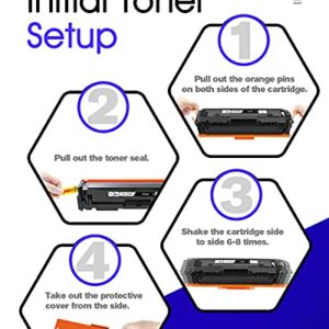 GPC Image Compatible Toner Cartridge Replacement for HP 410A CF410A CF411A CF412A CF413A Compatible with Laserjet Pro MFP M477fdw M477fdn M477fnw Pro M452dn M452nw M452dw Printer (4 Pack)