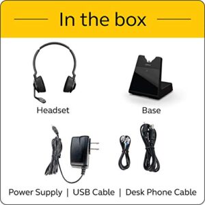 Jabra Engage 75 Wireless Headset, Stereo – Telephone Headset with Industry-Leading Wireless Performance, Advanced Noise-Cancelling Microphone, All Day Battery Life