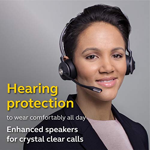 Jabra Engage 75 Wireless Headset, Stereo – Telephone Headset with Industry-Leading Wireless Performance, Advanced Noise-Cancelling Microphone, All Day Battery Life