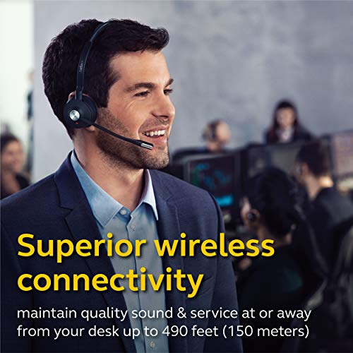 Jabra Engage 75 Wireless Headset, Stereo – Telephone Headset with Industry-Leading Wireless Performance, Advanced Noise-Cancelling Microphone, All Day Battery Life