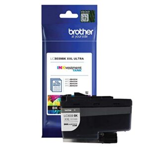 brother genuine lc3039bk single pack ultra high-yield black inkvestment tank ink cartridge, page yield up to 6,000 pages, lc3039