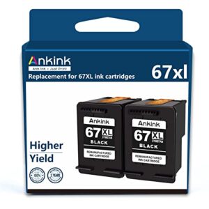 ankink hp67 67xl ink cartridge hp 67 xl black combo deskjet 2700 2700e 2752 2752e 2742e 2755 2755e 4100 4100e 4152e 4155 4155e envy 6000 6055e 6055 6400 6458 6458e 6452 6455 6455e printer hp67xl blk