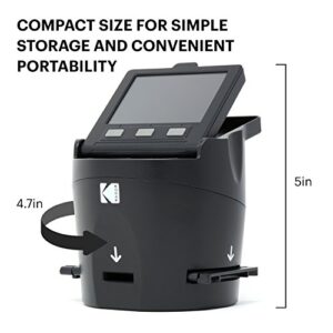 Kodak SCANZA Digital Film & Slide Scanner - Converts 35mm, 126, 110, Super 8 & 8mm Film Negatives & Slides to JPEG - Includes Large Tilt-Up 3.5" LCD, Easy-Load Film Inserts, Adapters & More