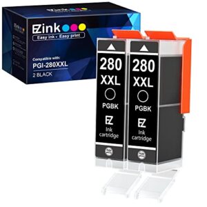 e-z ink (tm) compatible ink cartridge replacement for canon pgi-280xxl pgi 280 xxl compatible with pixma tr7520 tr8520 ts6120 ts6220 ts8120 ts8220 ts9120 ts9520 ts9521c printer (2 pgbk)