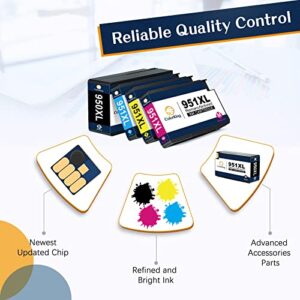 ColorKing Remanufactured Ink Cartridge Replacement for HP 950 XL 950XL 951 XL 951XL to use with OfficeJet Pro 8600 8610 8615 8620 8625 8630 8100 276dw 251dw Printer (4 High Yield Combo Pack)