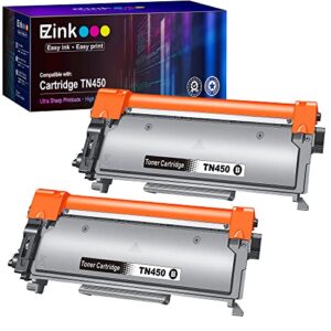 e-z ink (tm) compatible toner cartridge replacement for brother tn450 tn420 tn-450 tn-420 compatible with hl-2270dw hl-2280dw hl-2230 mfc-7360n mfc-7860dw dcp-7065dn intellifax 2840 2940 (2 black)