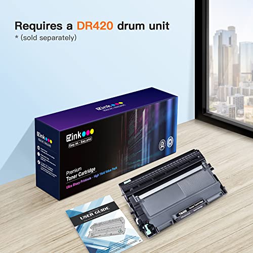 E-Z Ink (TM) Compatible Toner Cartridge Replacement for Brother TN450 TN420 TN-450 TN-420 Compatible with HL-2270DW HL-2280DW HL-2230 MFC-7360N MFC-7860DW DCP-7065DN Intellifax 2840 2940 (2 Black)