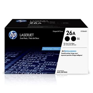 hp 26a black toner cartridges (2-pack) | works with hp laserjet pro m402 series, hp laserjet pro mfp m426 series | cf226ad1