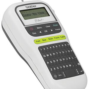 Brother P-Touch, PTH110, Easy Portable Label Maker, Lightweight, Qwerty Keyboard, One-Touch Keys, White