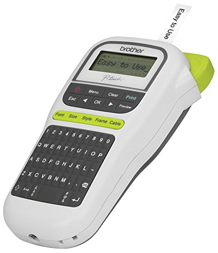 Brother P-Touch, PTH110, Easy Portable Label Maker, Lightweight, Qwerty Keyboard, One-Touch Keys, White