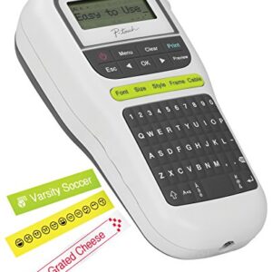 Brother P-Touch, PTH110, Easy Portable Label Maker, Lightweight, Qwerty Keyboard, One-Touch Keys, White