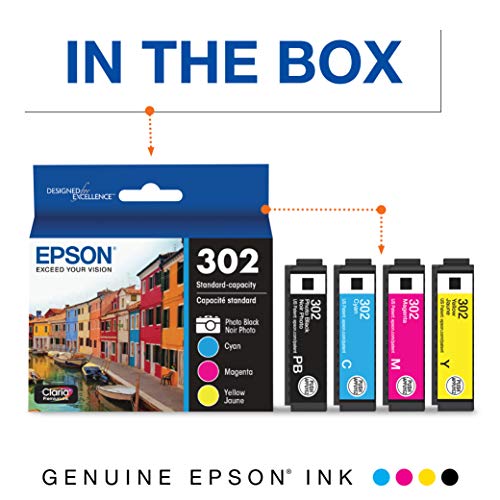 EPSON T302 Claria Premium -Ink Standard Capacity Color Combo Pack (T302520-S) for Select Epson Expression Premium Printers