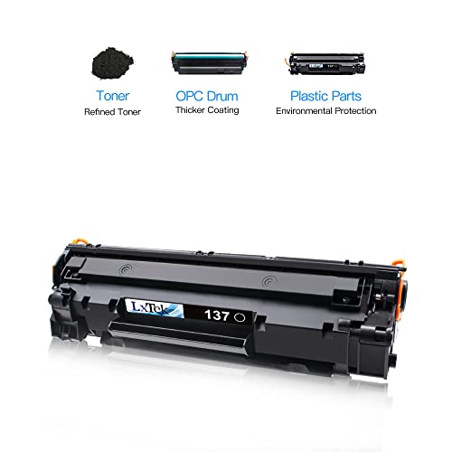 LxTek Compatible Toner Cartridge Replacement for Canon 137 Toner cartridg CRG137 CRG 137 9435B001AA to use with imageclass d570 mf236n mf232w mf216n mf244dw mf242dw mf232w ,2 Black