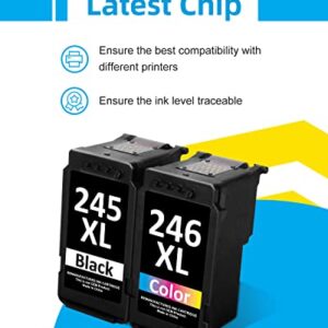 Aroil 245XL 246XL Combo Pack Replacement Printer Ink for Canon Ink Cartridges 245 and 246 for Canon Pixma TR4500 TS3322 TS3122 TR4522 TR4500 MG2522 MX490 MX492 TS3300 TS3320 TS3100 MG2500 (2 Pack)