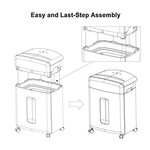 Bonsaii Paper Shredder, 20-Sheet Cross-Cut Paper Shredder for Office Heavy Duty 20-Minutes Shredders with 6.6 Gallon Pullout Basket & 4 Casters for Credit Cards/Mail/Staples/Clips (C222-A)