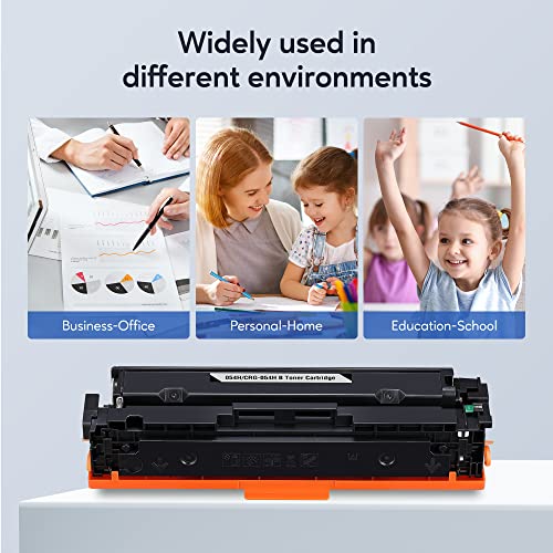 054 054H High Yield Toner Cartridge 4 Pack Compatible Replacement for Canon 054 CRG-054 for Canon Color ImageClass LBP622Cdw MF642Cdw MF643Cdw MF644Cdw MF640C Printer (Black, Cyan, Magenta, Yellow)