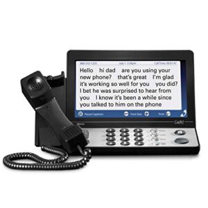 hamilton captel 2400i captioned telephone large touch-screen captioned telephone with 40db amplification