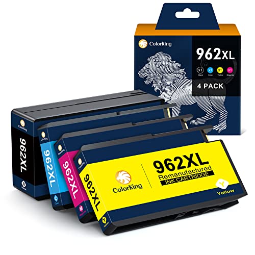 Remanufactured Ink Cartridge Replacement for HP 962XL 962 XL for HP OfficeJet Pro 9015 9025 9010 9018 9020 9012 Printer HP962 962 XL 962XL Ink (4 Combo Pack)