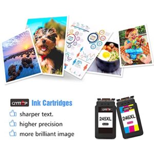 CMTOP Compatible Ink Cartridge Replacement for Canon Ink Cartridges 245 and 246, for Canon PIXMA MG2522 MG2520 MX490 MX492 MG2920 MG2922 IP2820 TS3122 MG2420 MG2922 Printer, 1 Black+1 Tri-Color