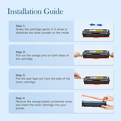 Valuetoner Compatible Toner Cartridge Replacement for HP 201X 201A CF400X CF401X CF402X CF403X CF400A for Color Laserjet Pro MFP M277dw M252dw M277n M277c6 M252n M277 (Black, Cyan, Magenta, Yellow)