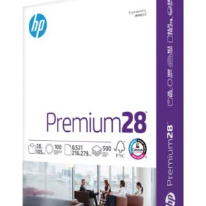 HP Printer Paper | 8.5 x 11 Paper | Premium 28 lb | 1 Ream - 500 Sheets | 100 Bright | Made in USA - FSC Certified | 205200R