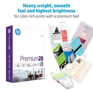 HP Printer Paper | 8.5 x 11 Paper | Premium 28 lb | 1 Ream - 500 Sheets | 100 Bright | Made in USA - FSC Certified | 205200R