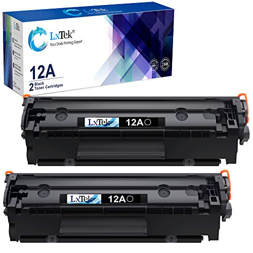 LxTek Compatible Toner Cartridge Replacement for HP 12A Q2612A Compatible with Laserjet 1012 1022 1020 1018 1022N 1010 3015 3050 3030 3052 3055 M1319F Printers (2 Black, High Yield)