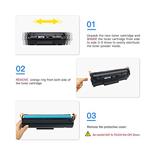 LxTek Compatible Toner Cartridge Replacement for HP 12A Q2612A Compatible with Laserjet 1012 1022 1020 1018 1022N 1010 3015 3050 3030 3052 3055 M1319F Printers (2 Black, High Yield)