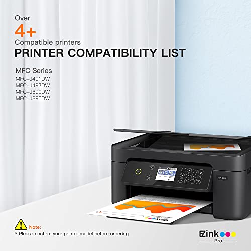 E-Z Ink Pro LC3013 LC3011 Compatible Ink Cartridge Replacement for Brother LC3013 LC3011 LC-3013 Compatible with MFC-J491DW MFC-J497DW MFC-J895DW MFC-J690DW (2 Black, 2 Cyan, 2 Magenta, 2 Yellow)