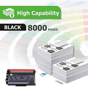 Aztech Compatible Toner Cartridge Replacement for Brother TN 850 TN850 TN-850 TN820 TN-820 HL-L6200DW MFC-L5850DW MFC-L5900DW MFC-L5700DW HL-L5200DW MFC-l5800DW Printer Ink High Yield (Black, 2-Pack)