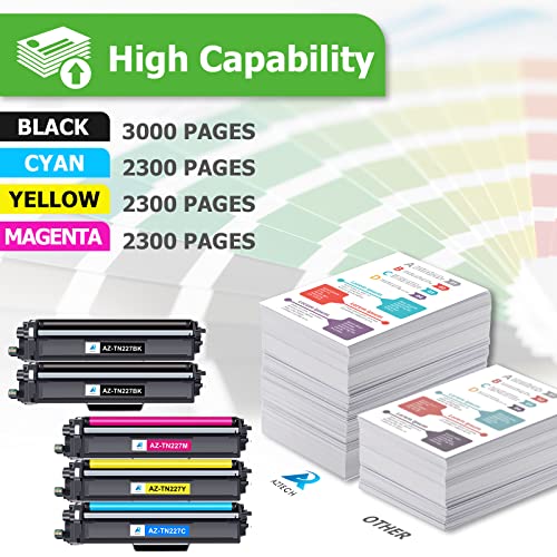 Aztech Compatible Toner Cartridge Replacement for Brother TN227 TN-227 TN223 TN227BK MFC-L3750CDW MFC-L3710CW HL-L3290CDW HL-L3210CW HL-L3230CDW MFC-L3770CDW Printer (TN-223BK/C/M/Y High Yield 5-Pack)