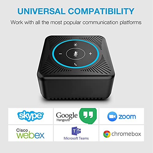 USB Speakerphone - EMEET M0 4 AI Mics Speakerphone for Conference Calls 360° Voice Pickup Conference Speakerphone for Computer Plug and Plays Computer Speaker with Microphone for 4 People