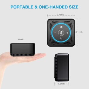 USB Speakerphone - EMEET M0 4 AI Mics Speakerphone for Conference Calls 360° Voice Pickup Conference Speakerphone for Computer Plug and Plays Computer Speaker with Microphone for 4 People