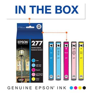 EPSON T277 Claria Photo HD Ink Standard Capacity 5 Color Cartridge Combo Pack (T277920-S) for select Epson Expression Printers