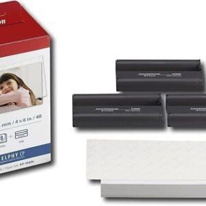 Canon KP-108IN Color Ink and Paper Set - Total of 216 Sheets and 6 Ink Cartridges