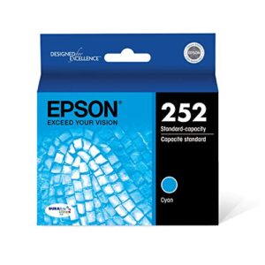 epson t252 durabrite ultra ink standard capacity cyan cartridge (t252220-s) for select epson workforce printers